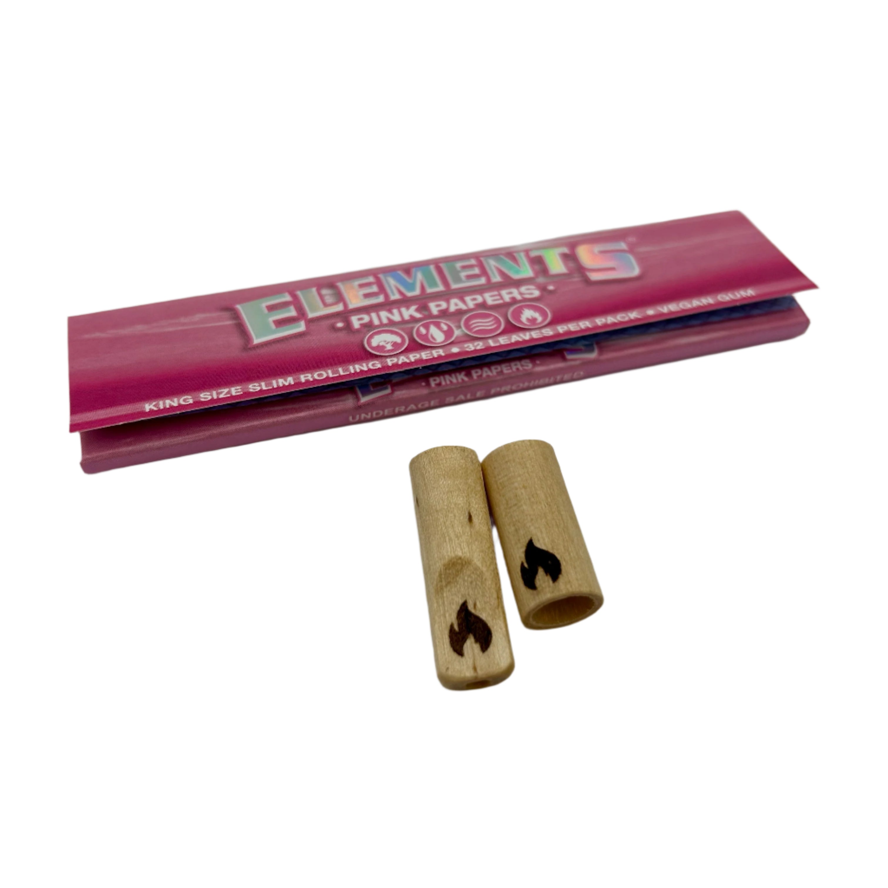 Elements Pink King Size Slim Rolling Paper (32 Leaves Per Book/50 Book ...